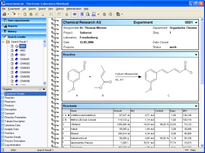 chem IT Services - User Interface